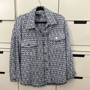 Aqua | Jackets & Coats | Aqua Tweed Jacket Nwot | Poshmark